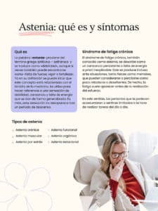 Astenia: qué es y síntomas | Somos Estupendas